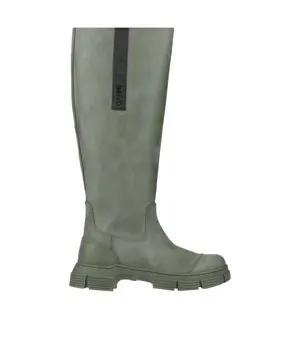 GANNI Solid-colored Thick-soled Boots - Gray