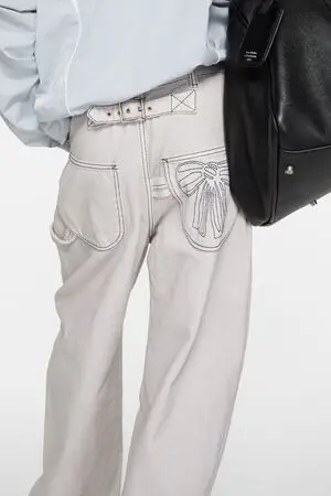 Acne Studios Bow Embroidered Trousers