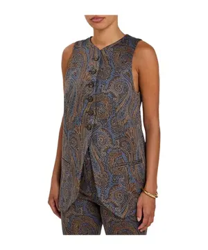 Etro Paisley-jacquard Woven Vest