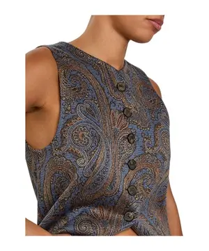 Etro Paisley-jacquard Woven Vest