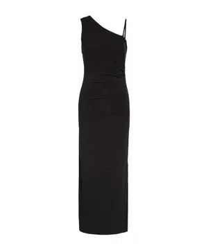 Max Mara One-shoulder Gathered Stretch-jersey Midi Dress