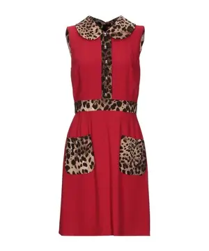 Dolce & Gabbana Sleeveless Peter Pan Collar Dress - Red