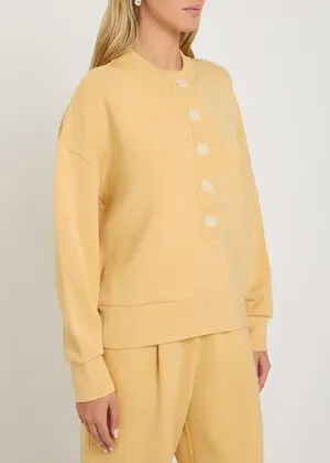 Varley Button Detailed Crewneck Sweatshirt - Nude