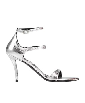 Balenciaga Glossy High-heeled Sandals With Buckled Ankle Straps - White