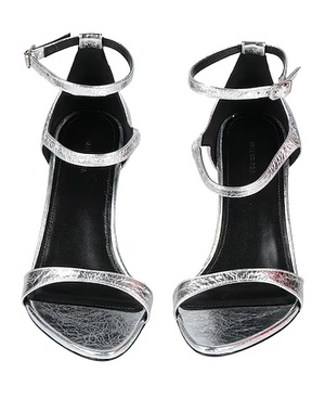 Balenciaga Glossy High-heeled Sandals With Buckled Ankle Straps