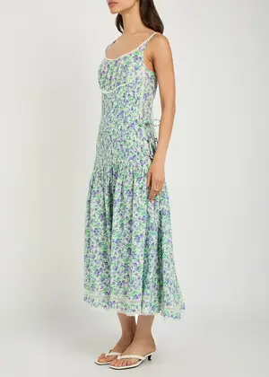 Rabanne Floral-print Silk-chiffon Midi Dress