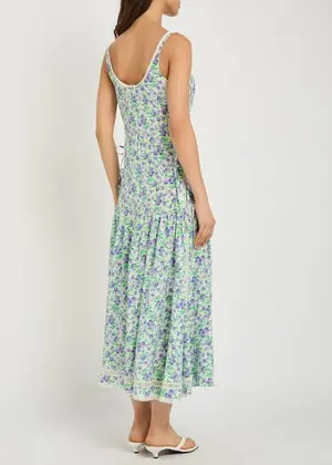 Rabanne Floral-print Silk-chiffon Midi Dress