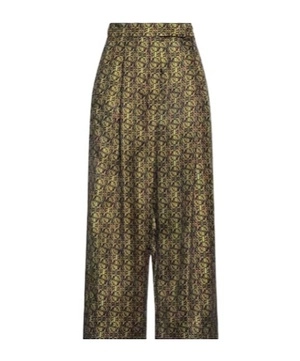 Max Mara Printed Wide-leg Trousers - Green