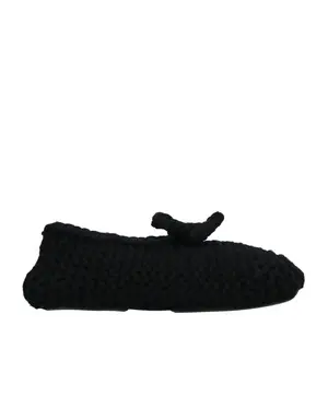Dolce & Gabbana Round Toe Ballet Flats With Bow Detailing