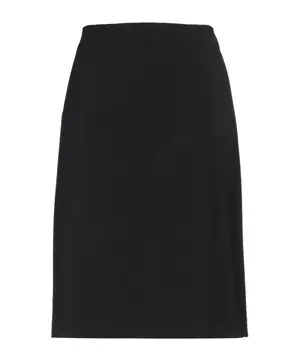 Sportmax Asymmetric Solid-color Wool Skirt - Black