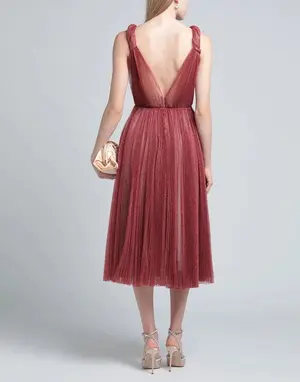 Dolce & Gabbana Pleated Sleeveless Maxi Dress