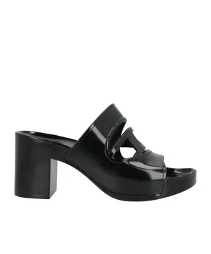 DIESEL® Rubber Block Heel Sandals - Black