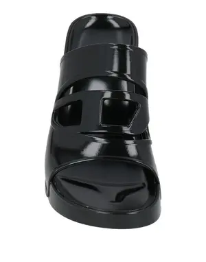 DIESEL® Rubber Block Heel Sandals - Black