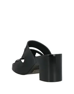 DIESEL® Rubber Block Heel Sandals - Black