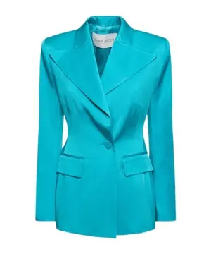 Nina Ricci Long Sleeve Suit Jacket - Blue