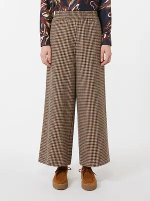 Max Mara Houndstooth Wide Leg Pants