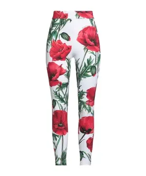Dolce & Gabbana Floral Leggings - White