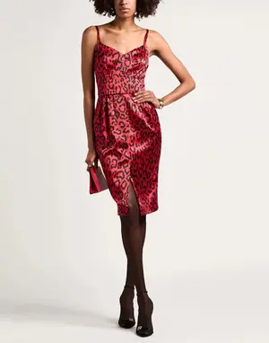 Dolce & Gabbana Leopard Print Sling Bodycon Dress
