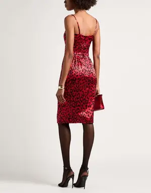 Dolce & Gabbana Leopard Print Sling Bodycon Dress