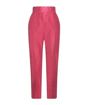 Dolce & Gabbana Solid Color Tapered Trousers - Red