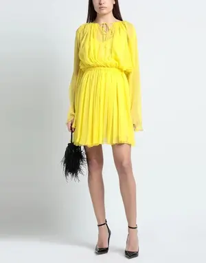 Dolce & Gabbana Ruched Long Sleeve Dress