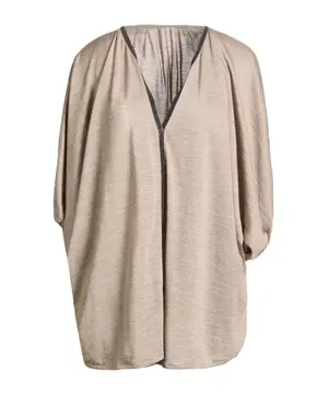 Brunello Cucinelli V-neck Three-quarter Sleeve Embellished Top