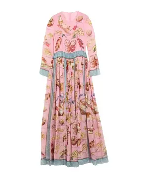 Dolce & Gabbana Colorful Long-sleeve Dress - Pink