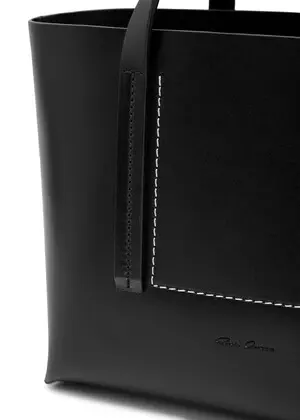 Rick Owens Shopper Small Leather Tote Bag