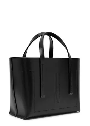 Rick Owens Shopper Small Leather Tote Bag