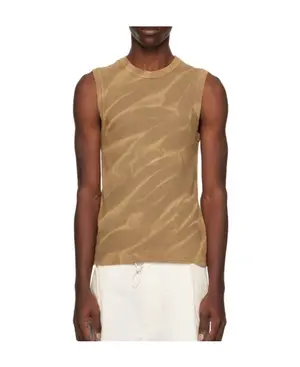 DION LEE Sunfade Crinkle-print Tank Top