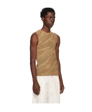 DION LEE Sunfade Crinkle-print Tank Top