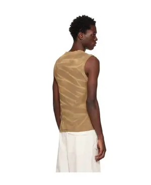 DION LEE Sunfade Crinkle-print Tank Top