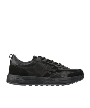 Premiata Round-toe Lace-up Sneakers - Black