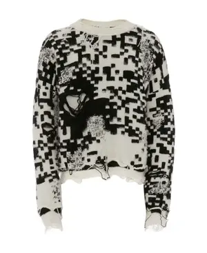 J.W.ANDERSON Qr-code Knit Jumper - Gray