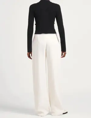 GANNI Ribbed Knit Cardigan With Tie Detail