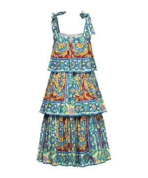 Dolce & Gabbana Sleeveless Printed Dress - Multicolor