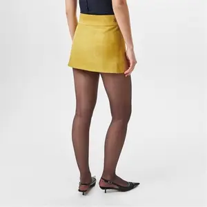 Prada Suede Mini Skirt With Metal Ring Detail