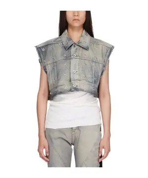 Rick Owens Jumbo Worker Denim Waistcoat