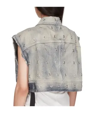 Rick Owens Jumbo Worker Denim Waistcoat