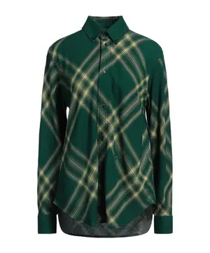 Burberry Plaid Long Sleeve Shirt - Green