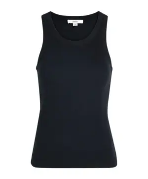 Vince Ribbed Stretch-jersey Tank - Black