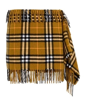 Burberry Plaid Skirt With Fringe Trim