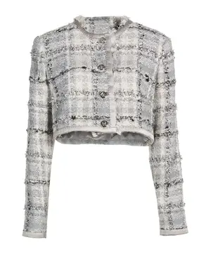 DOLCE & GABBANA Plaid Metallic Blazer