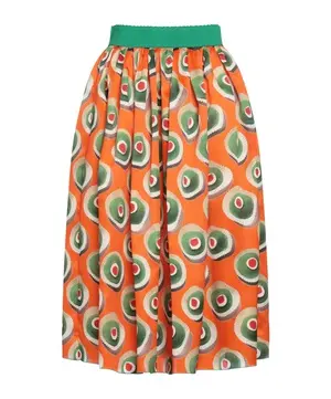 Dolce & Gabbana Colorful Satin A-line Skirt - Multicolor
