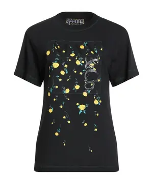 MAXCO. Max&co. Floral Logo Crew Neck T-shirt