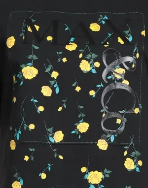 MAXCO. Max&co. Floral Logo Crew Neck T-shirt