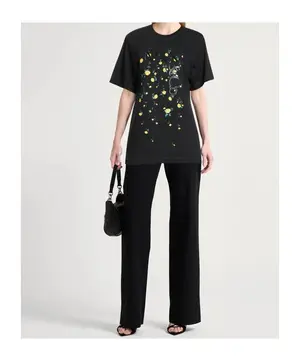 MAXCO. Max&co. Floral Logo Crew Neck T-shirt