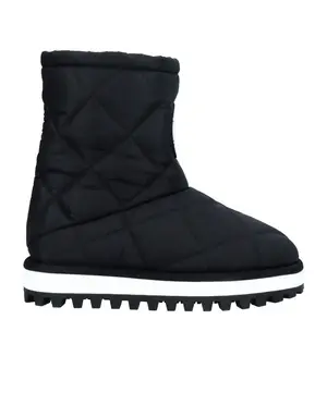 Dolce & Gabbana Quilted Padded Ankle Boots - Black