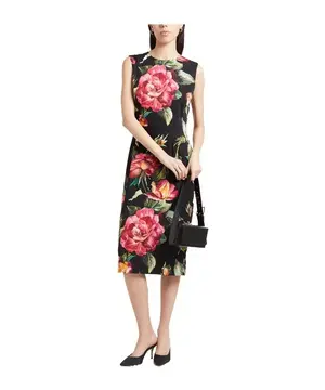 Dolce & Gabbana Floral Print Sleeveless Sheath Dress