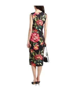 Dolce & Gabbana Floral Print Sleeveless Sheath Dress